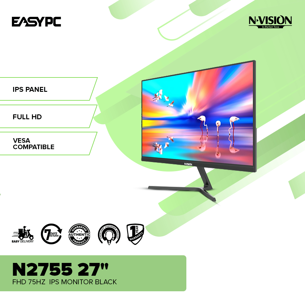 EasyPC| Nvision N2755 and N2788 27 inch 75Hz IPS Monitor| FHD| Black and White | Shopee Philippines
