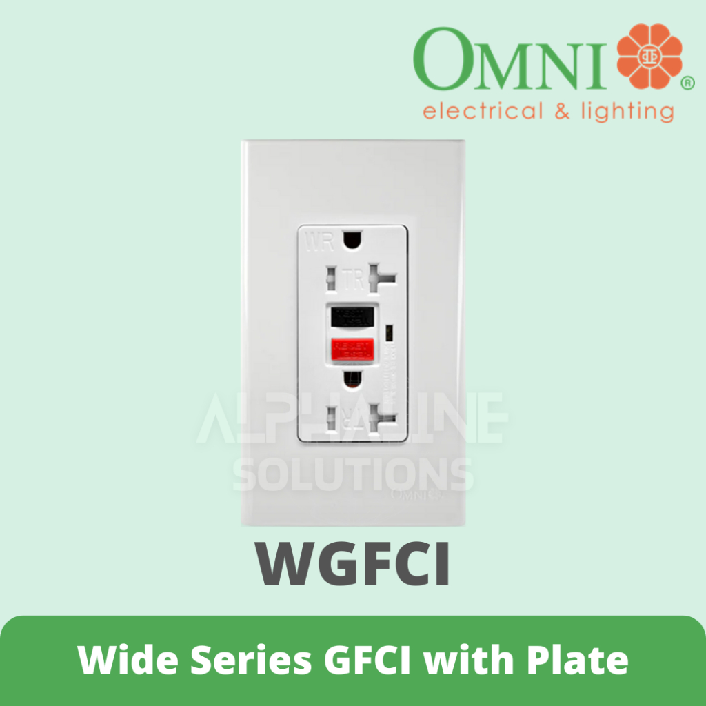 Omni GFCI Wide Series Duplex Safety Outlet with Plate WGFCI | Shopee ...