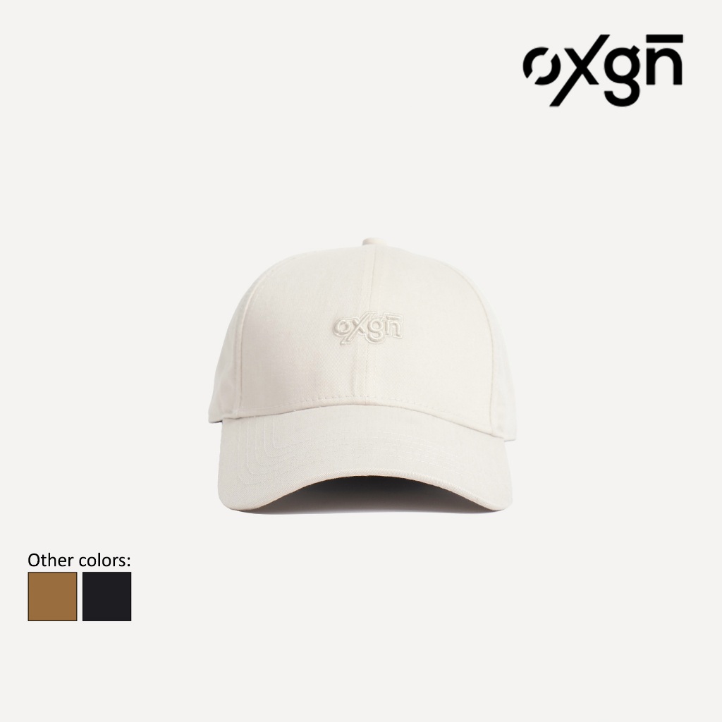 OXGN Curved Cap For Men And Women (Black/Cream/Tan) | Shopee Philippines