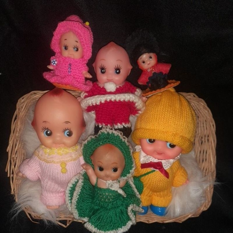 cute kewpie doll with dress rubber type doll | Shopee Philippines