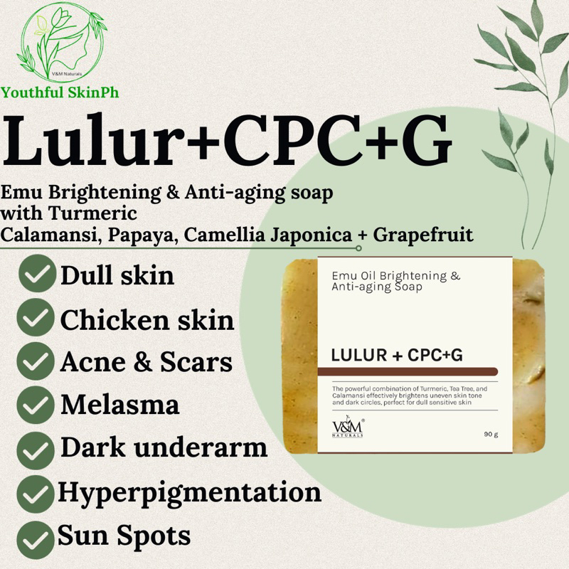 V&M Naturals_Lulur x CPC+G SOAP with Turmeric /New and Improved (90 grams) | Shopee Philippines