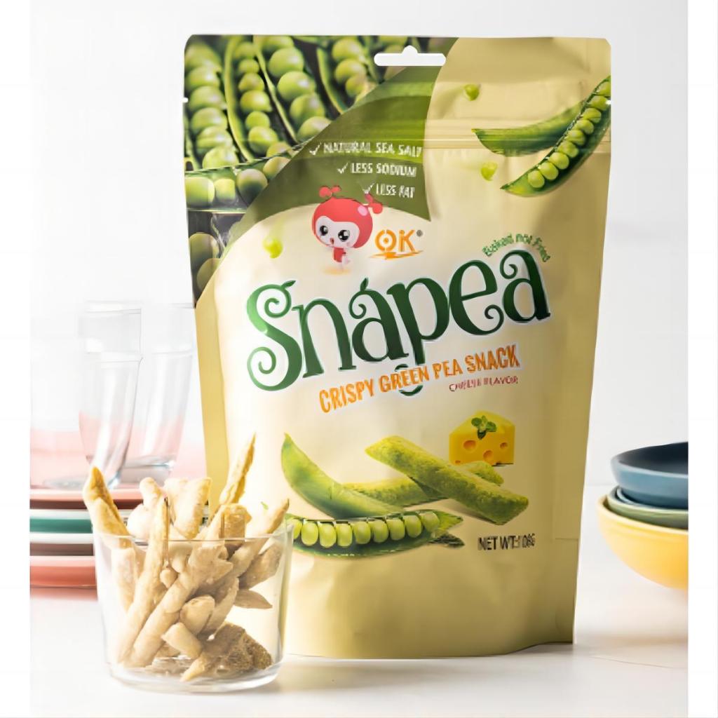 OK Snapea Popcorn Crisps, Original, Cheese, Spicy 108g, Green Pea ...