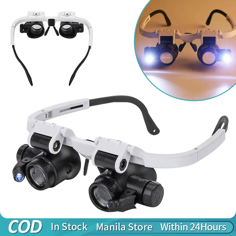 Magnifier Glasses 8X 15X 23X Magnifying Glasses LED Headband Glass Eye ...