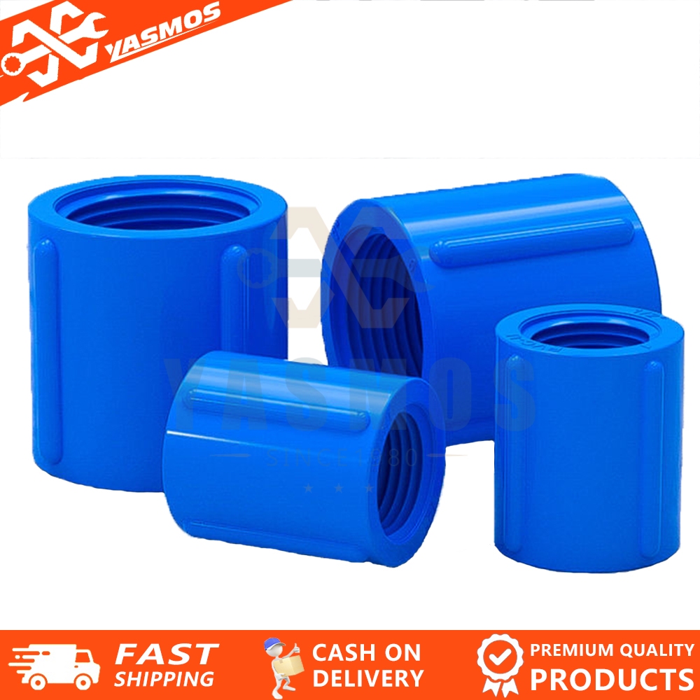 PVC Blue Fittings 1/2" 3/4" 1" Coupling-Threaded | Shopee Philippines