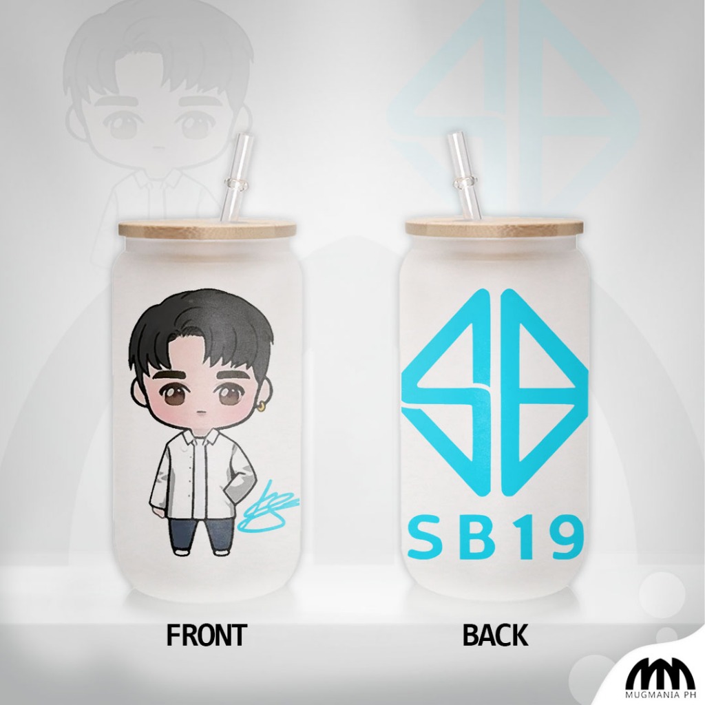 SB19 Chibi Soda Glass Can With Glass Straw And Bamboo Lid -Mugmania Ph ...
