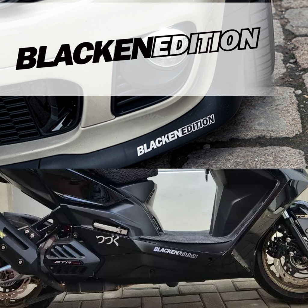 Blacken Edition Vinyl Cut Out Sticker Motorcycle Car | Shopee Philippines