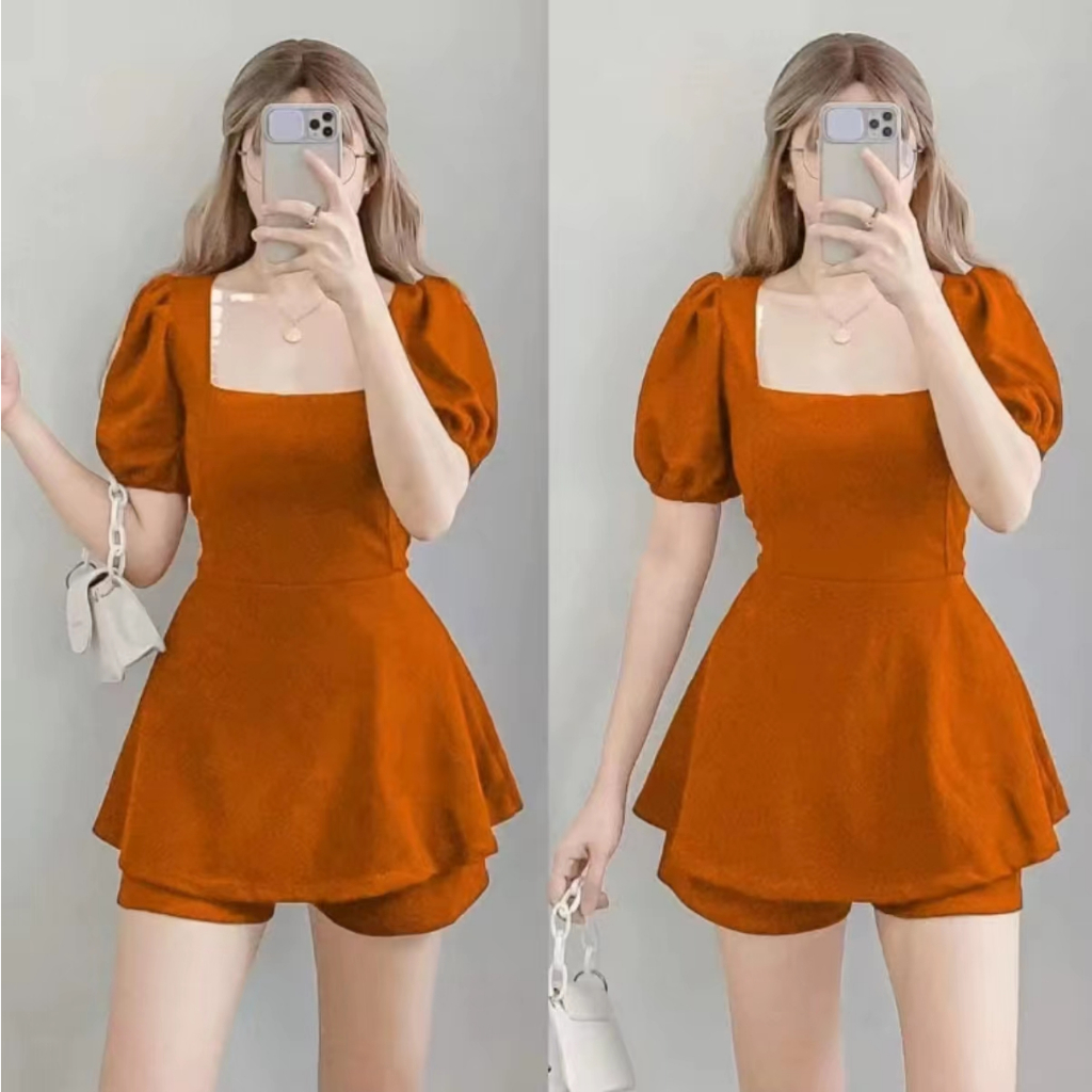 Womens clothing terno for women S-XL top and short set coordinates puff ...