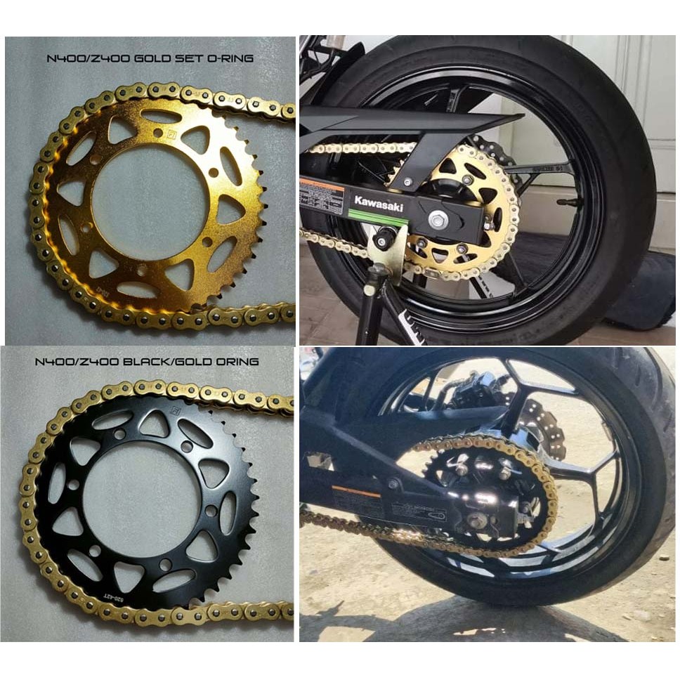 Kawasaki Ninja 400/ Z400 Ridetek Sprocket set 14/42/44with 520HVO O ...