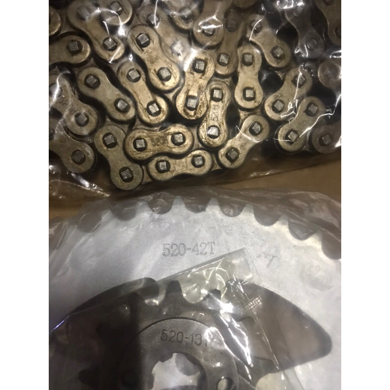 RUSI TITAN 250 CHAIN SET(SIZE 520H-110LX13TX42T)OEM | Shopee Philippines