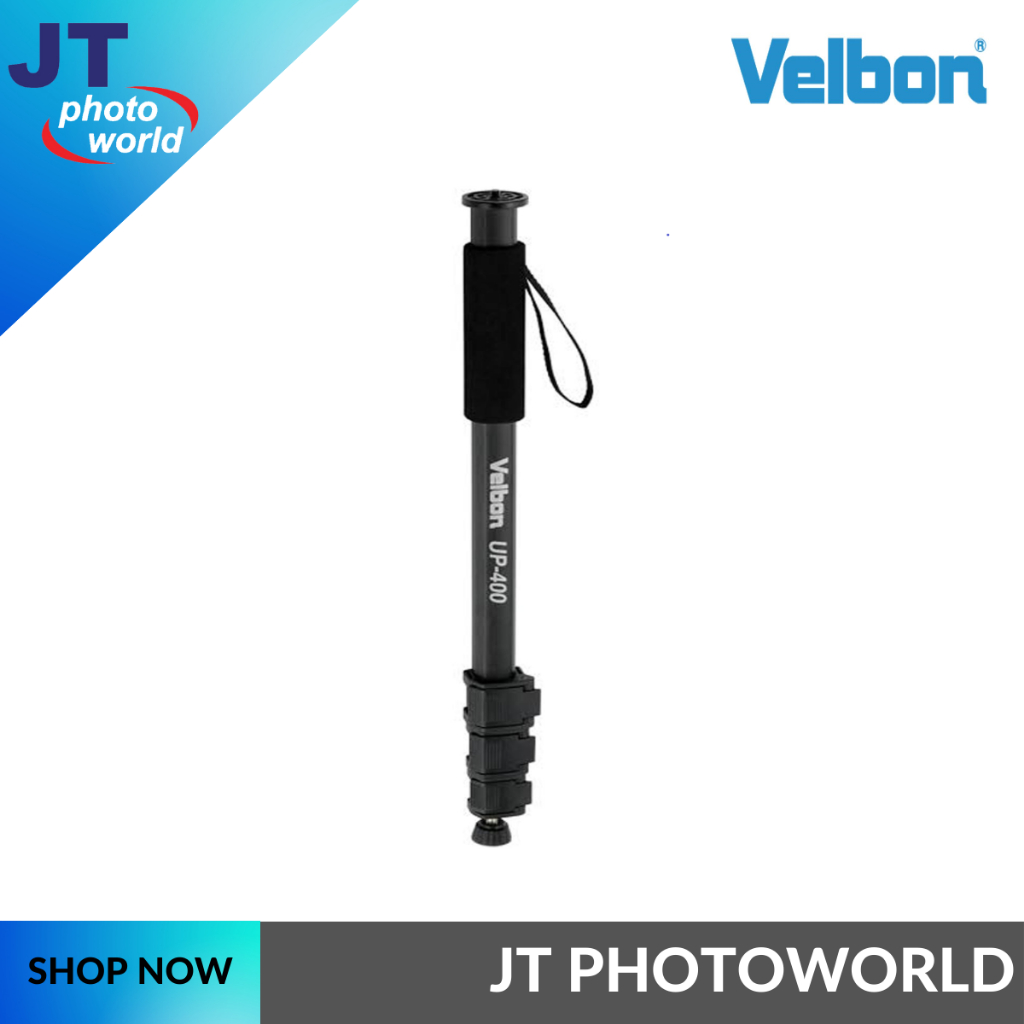 VELBON UP-400 4-Section Aluminium Monopod (Black) | Shopee Philippines