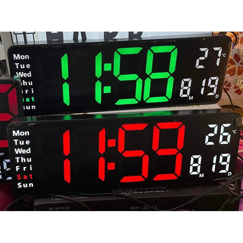 6629 LEDLARGE Display Digits With Remote Control Alarm Clock Wall-Hang ...