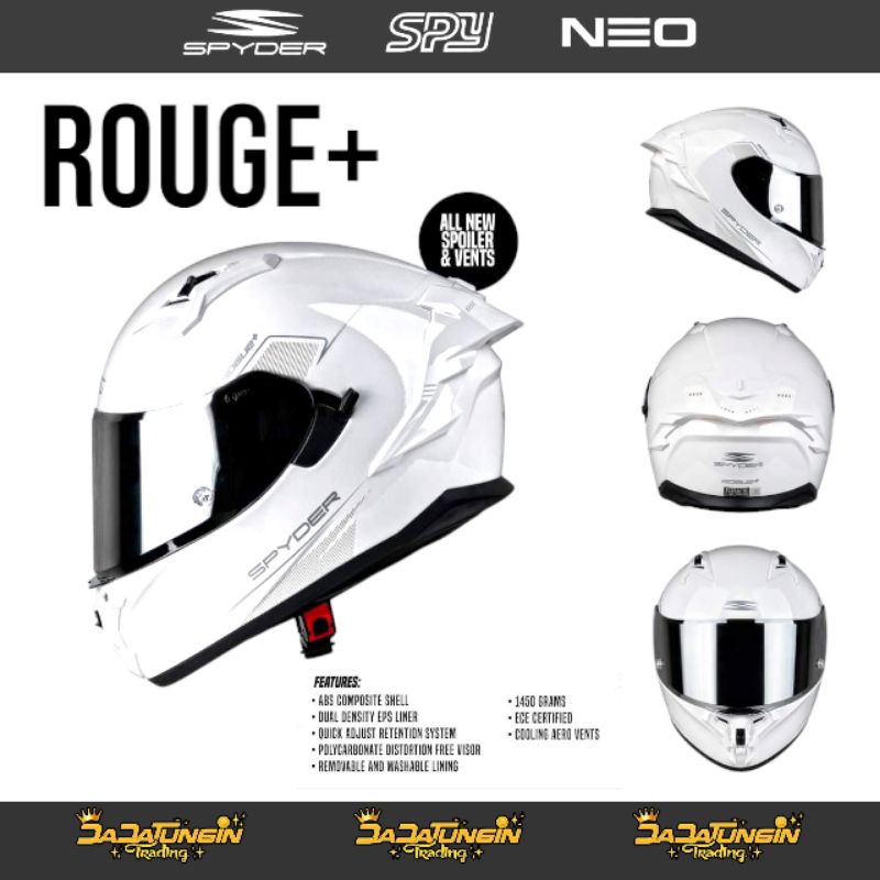 Spyder Rogue+ Dual Visor Helmet 2023 (clear visor included) | Shopee ...