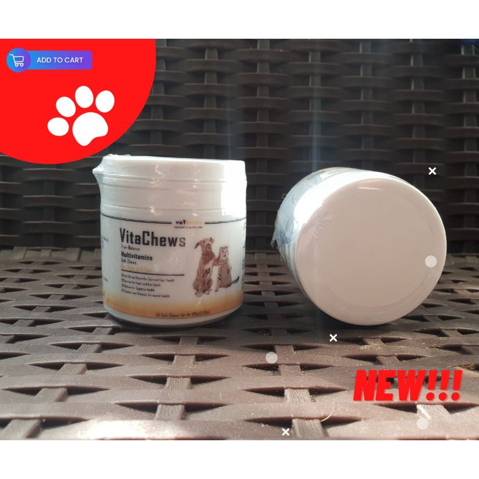 VetCore+ VitaChews Multivitamins (50 Soft Chews) for Dogs and Cats ...