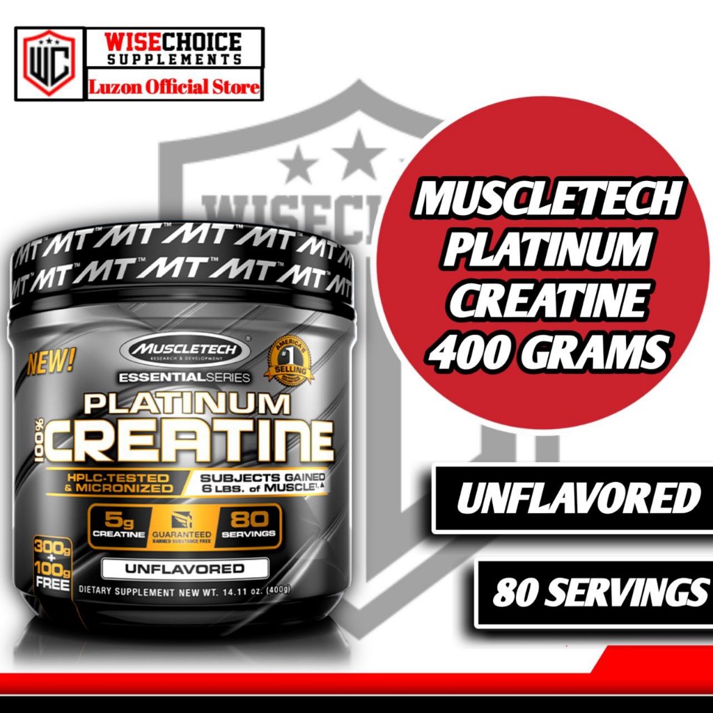 MUSCLETECH PLATINUM 100% CREATINE 400 GRAMS | Shopee Philippines