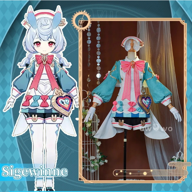 UWOWO Collab Series: Game Genshin Impact Sigewine Cosplay Costume Full ...