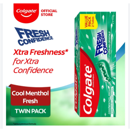 Colgate Toothpaste Cooling Crystals Cool Menthol (173g x 2 Tubes ...
