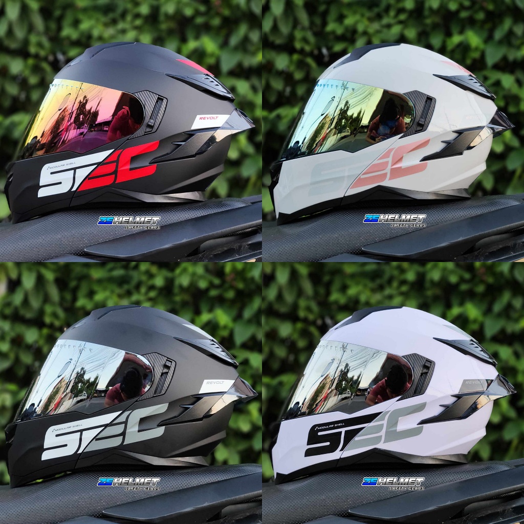 SEC REVOLT v3 PLAIN MODULAR - DUAL VISOR (with FREE Clear Lens ...