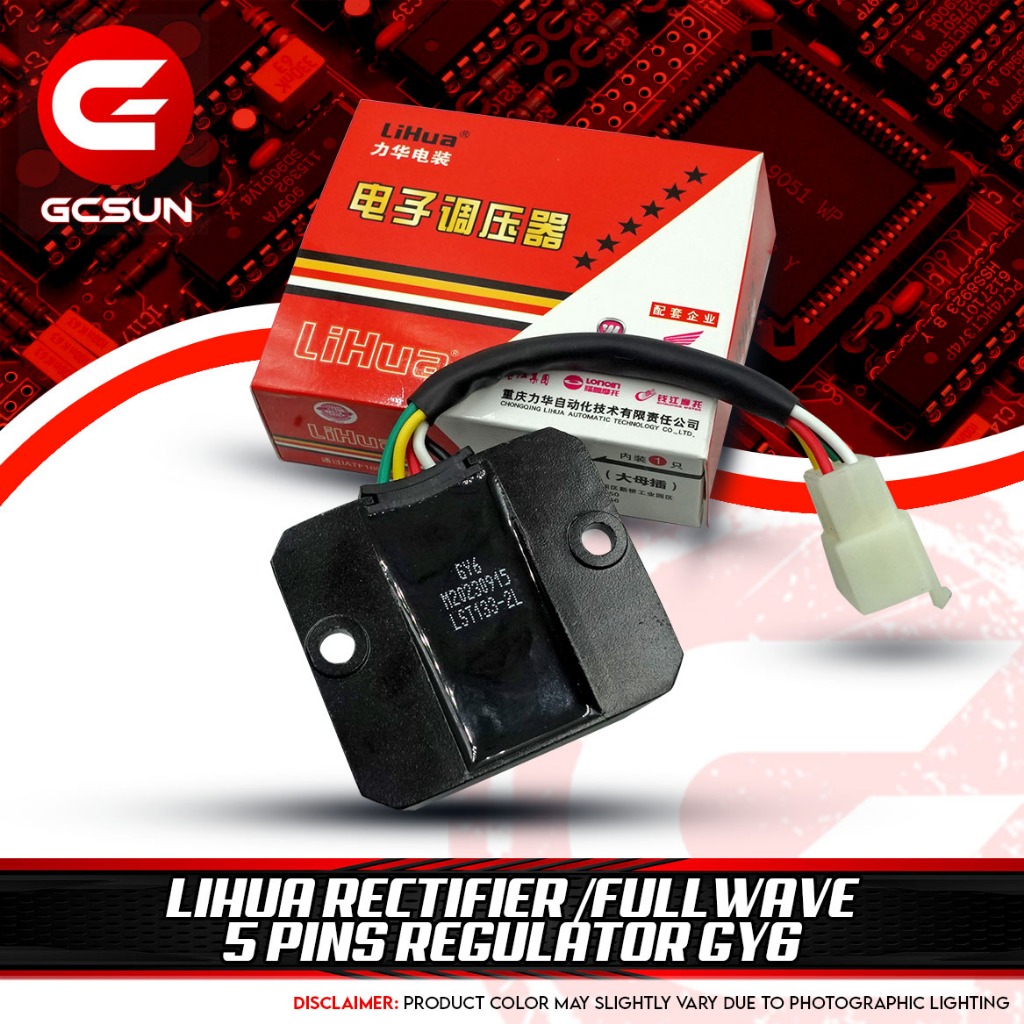 LIHUA RECTIRIER /FULL WAVE 5 PIN REGULATOR GY6 - GCSUN MOTORCYCLE ...