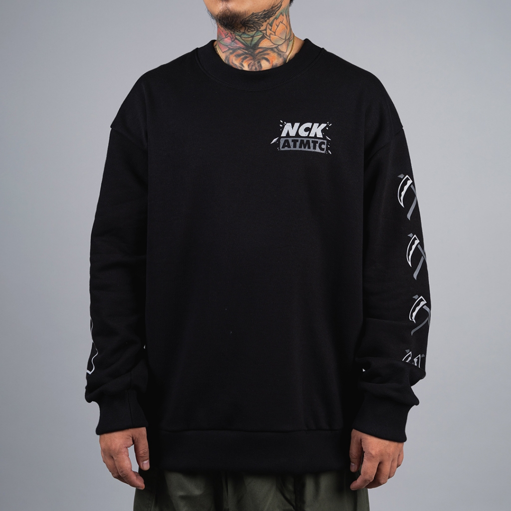 Nick Automatic "REAPER SWEATER" Black Long Sleeve Shirt | Shopee ...