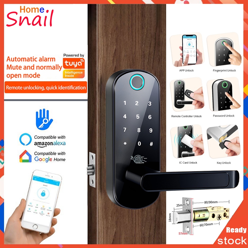 Deadbolt Smart Lock With Handle Smart Lock TTlock/Tuya Biometric ...