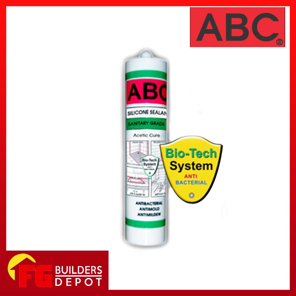 ABC Silicone Sealant Sanitary Grade 300ml – Anti-Fungal, Waterproof ...