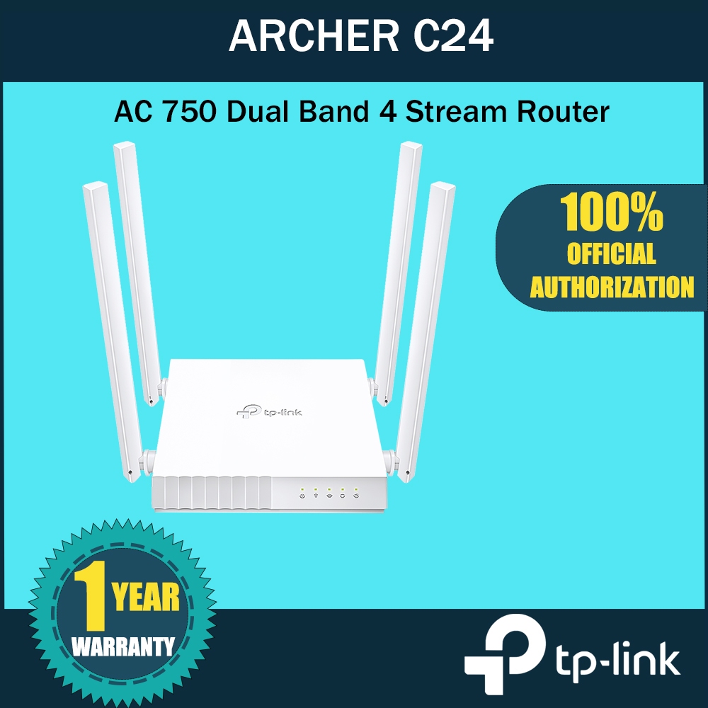 TP Link AC750 WiFi Router Archer C24 Dual Band Wireless Internet Router,Extender Repeater TP ...