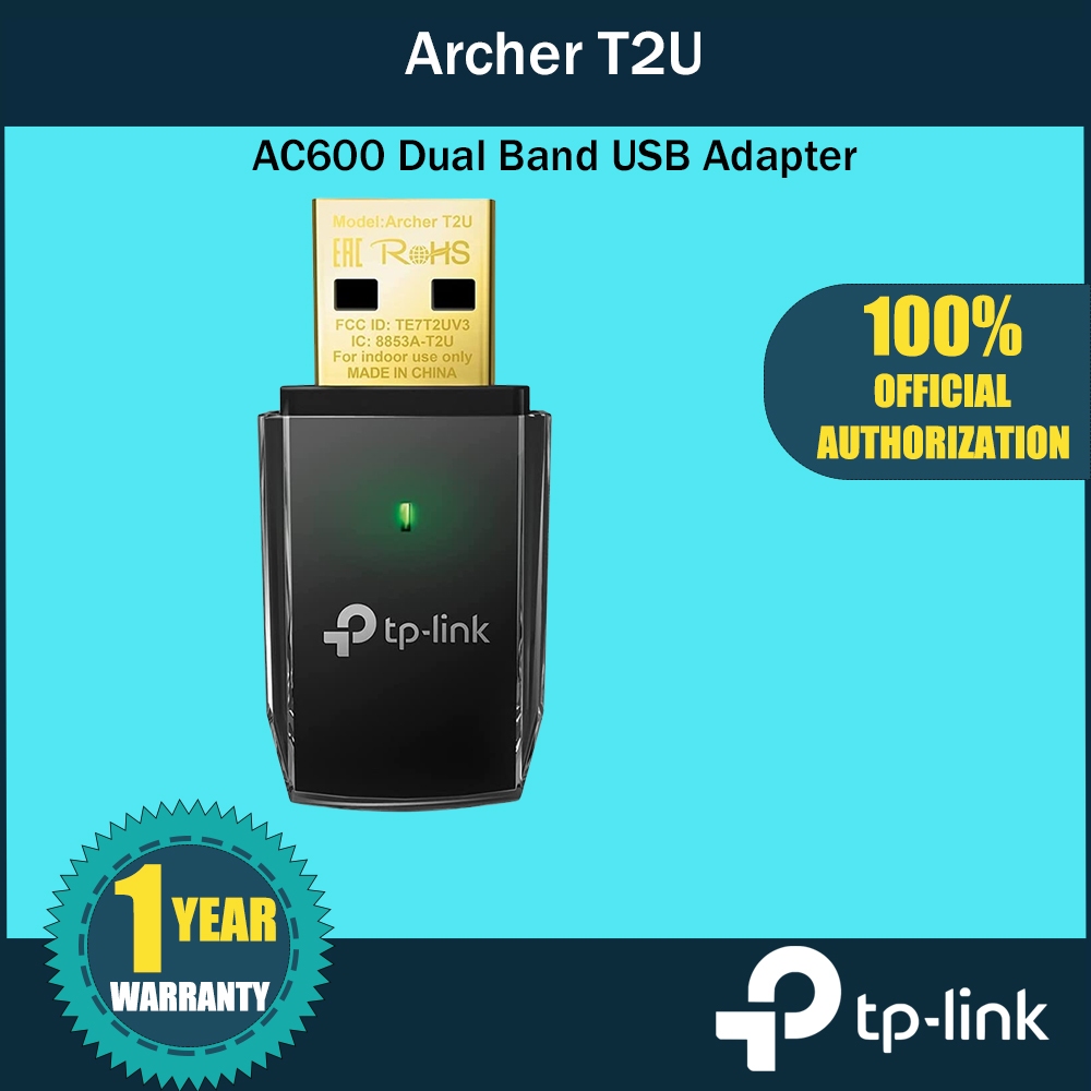 TP-Link Archer T2U USB WiFi Adapter - Dual Band 2.4G/5G AC600 Wireless ...