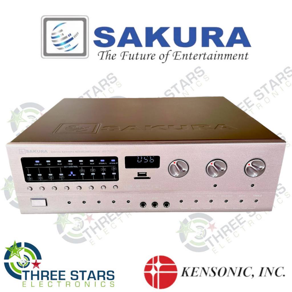 Original Sakura AV - 757UB Karaoke Amplifier 1650 Watts x2 | Shopee Philippines