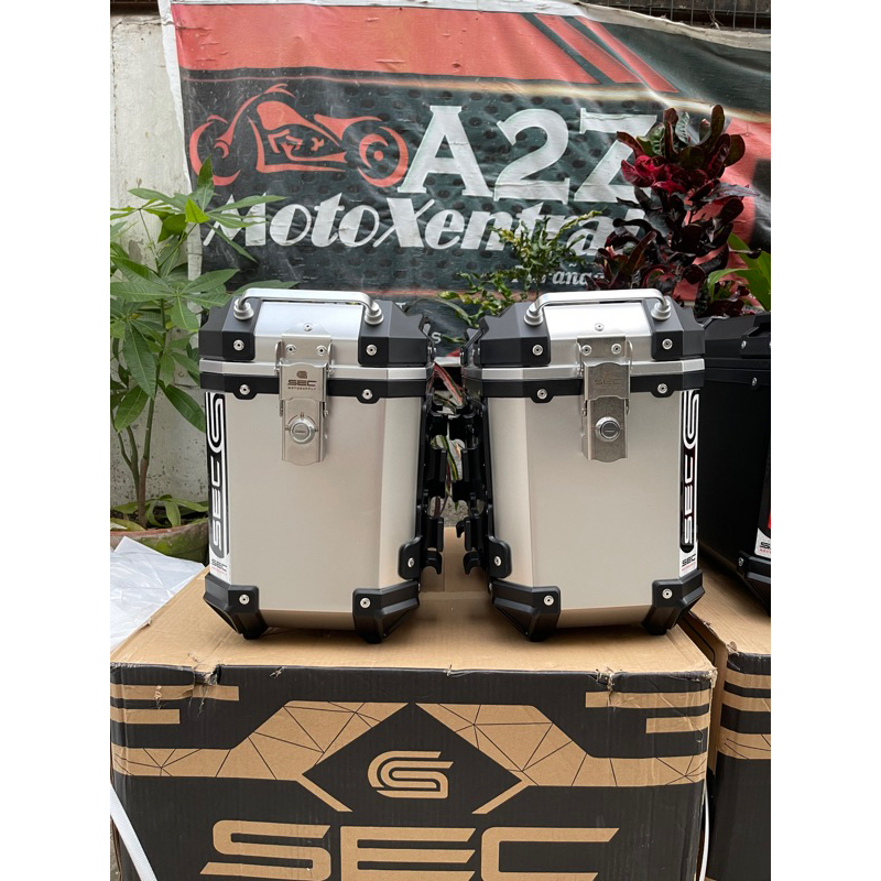 SEC Side Pannier Plastic Kryptonite and Alloy Side Box pair with ...