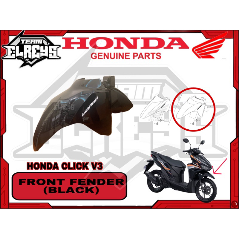 STOCK FRONT FENDER FOR CLICK V3 125 | Shopee Philippines