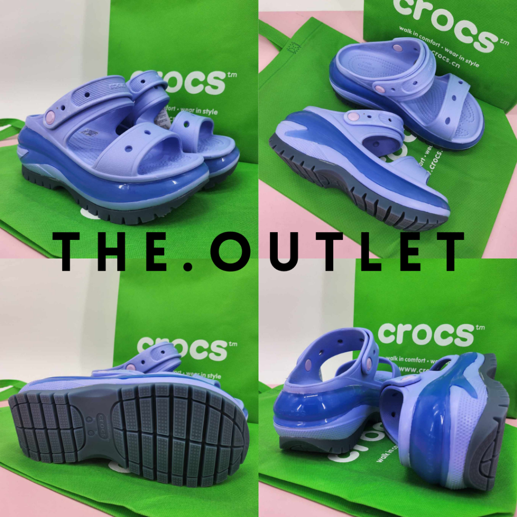 CROCS MEGA CRUSH SANDALS SLIDE STRAP FOR WOMEN WITH ECOBAG AND HANG TAG ...