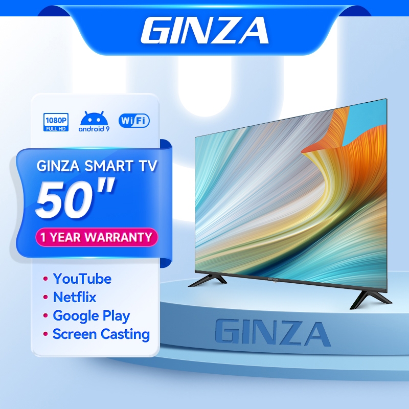 GINZA Smart TV 50 inch TV Flat ScreenTV LED TV Android TV / WIFI ...