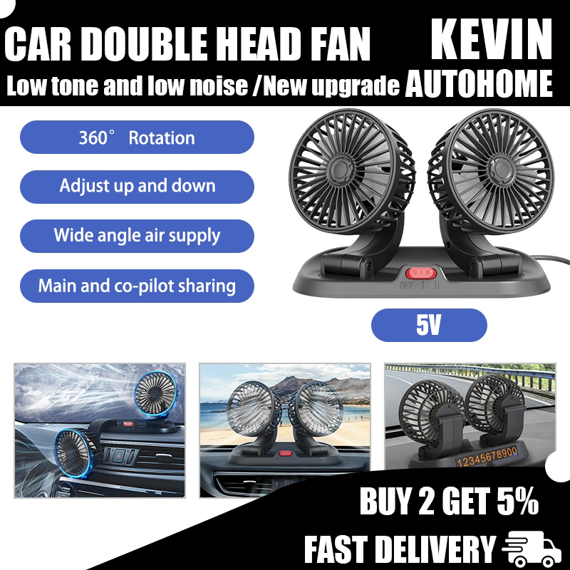 KEVIN Car Fan All Models 360° Rotation (with Parking Number Plate ...