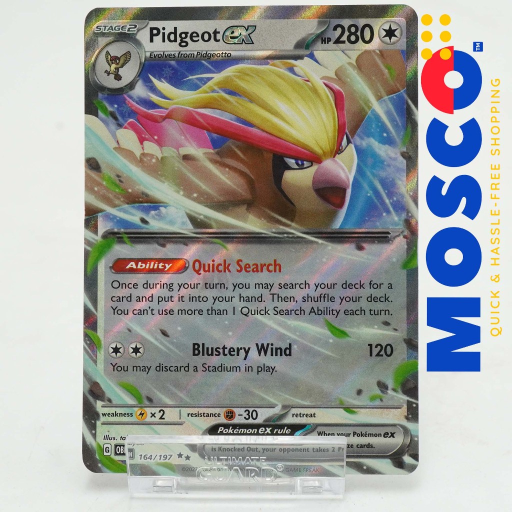 Pidgeot ex - 164/197 - Ultra Rare | Obsidian Flame | Pokemon TCG ...