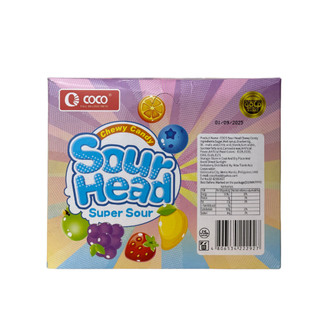 COCO Candy Sour Head Chewy Candy 30pcs Per Inner Box | Shopee Philippines