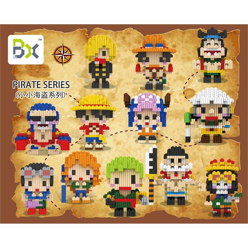 One Piece super cute little blocks are cartoon ornaments DIY ...