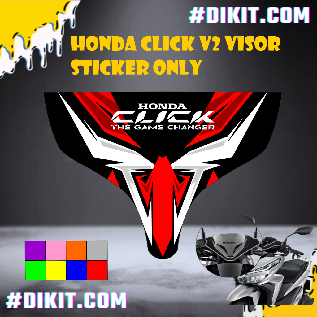 Honda Click v2 Visor STICKER ONLY | Shopee Philippines