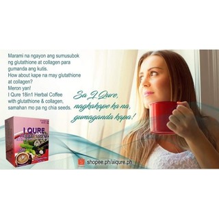 I Qure Coffee 18in1 with Glutathione and Collagen (10sachet) | Shopee ...
