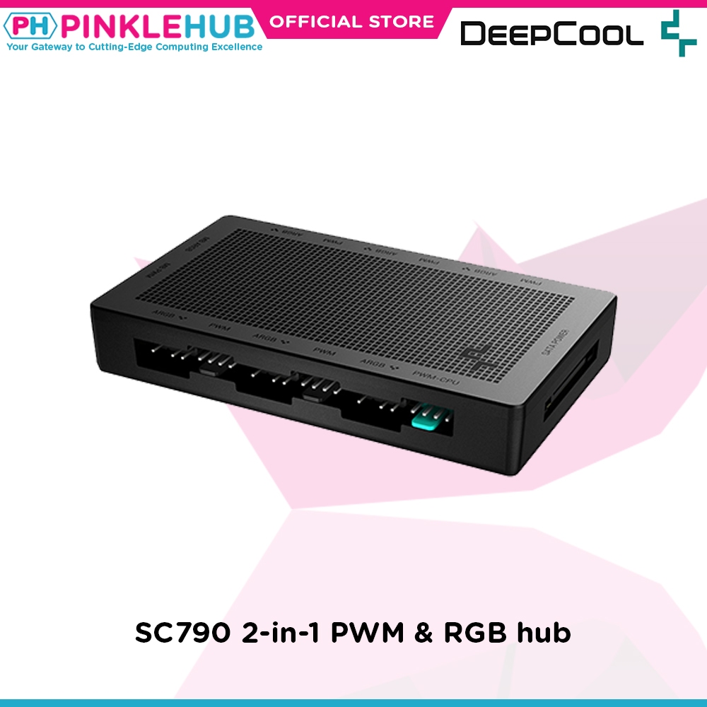 DEEPCOOL SC790 2-in-1 PWM & RGB hub | PWM & ARGB SPLITTER HUB (R-SC790 ...