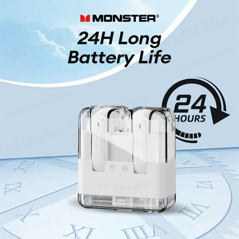 Monster XKT12 Earphones Bluetooth 5.3 TWS Wireless HIFI Denoise ...