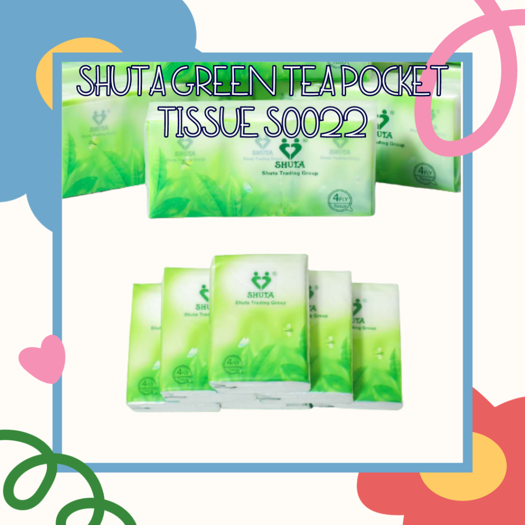 Shuta Green Tea Pocket Facial Tissue S0022, 6 pack | Shopee Philippines