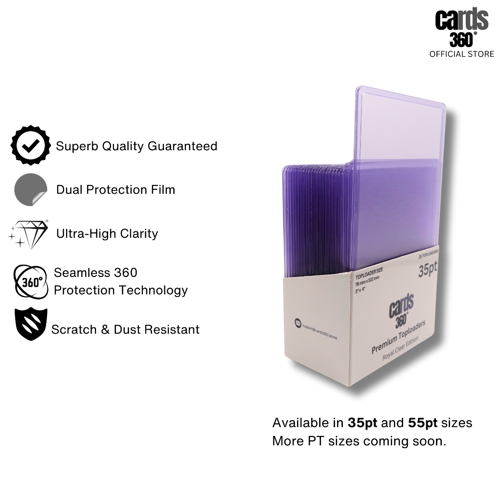 Cards 360 Premium Toploaders Royal Clear Edition | 35pt 55pt | Shopee Philippines