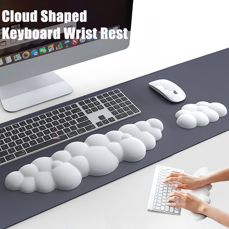 Cloud Shaped Keyboard Wrist Rest Soft Leather Memory Foam Wrist Support ...