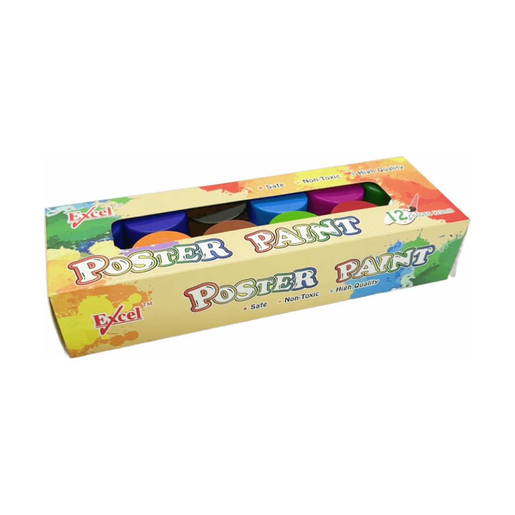 EXCEL Poster Paint 12 COLORS High Quality | Shopee Philippines