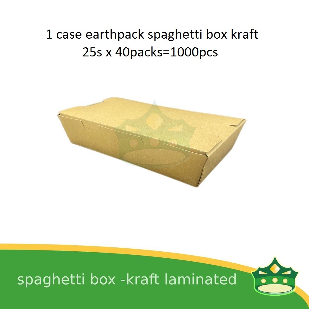 [1000 pcs] paper spaghetti box kraft brown for take-outs and delivery ...