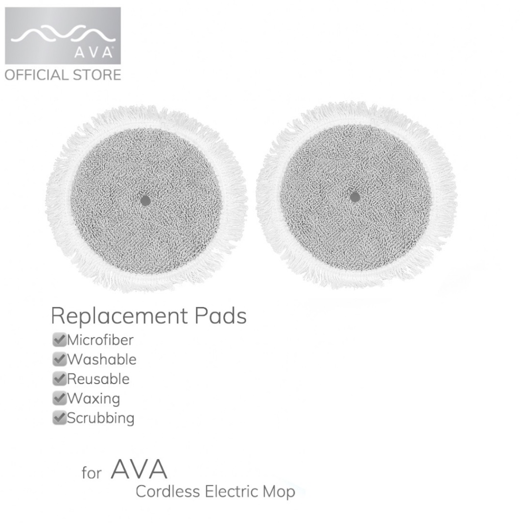 AVA Cordless Electric Mop Replacement Refill Mop Pads Scrubber Pad ...