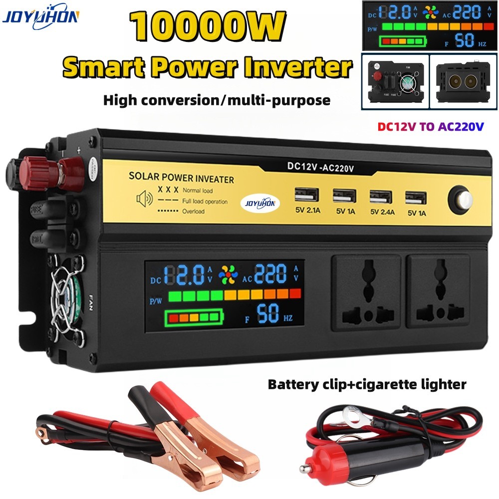 JOYUHON 10000W/6000W Power inverter DC12V to AC220V Power Converter ...