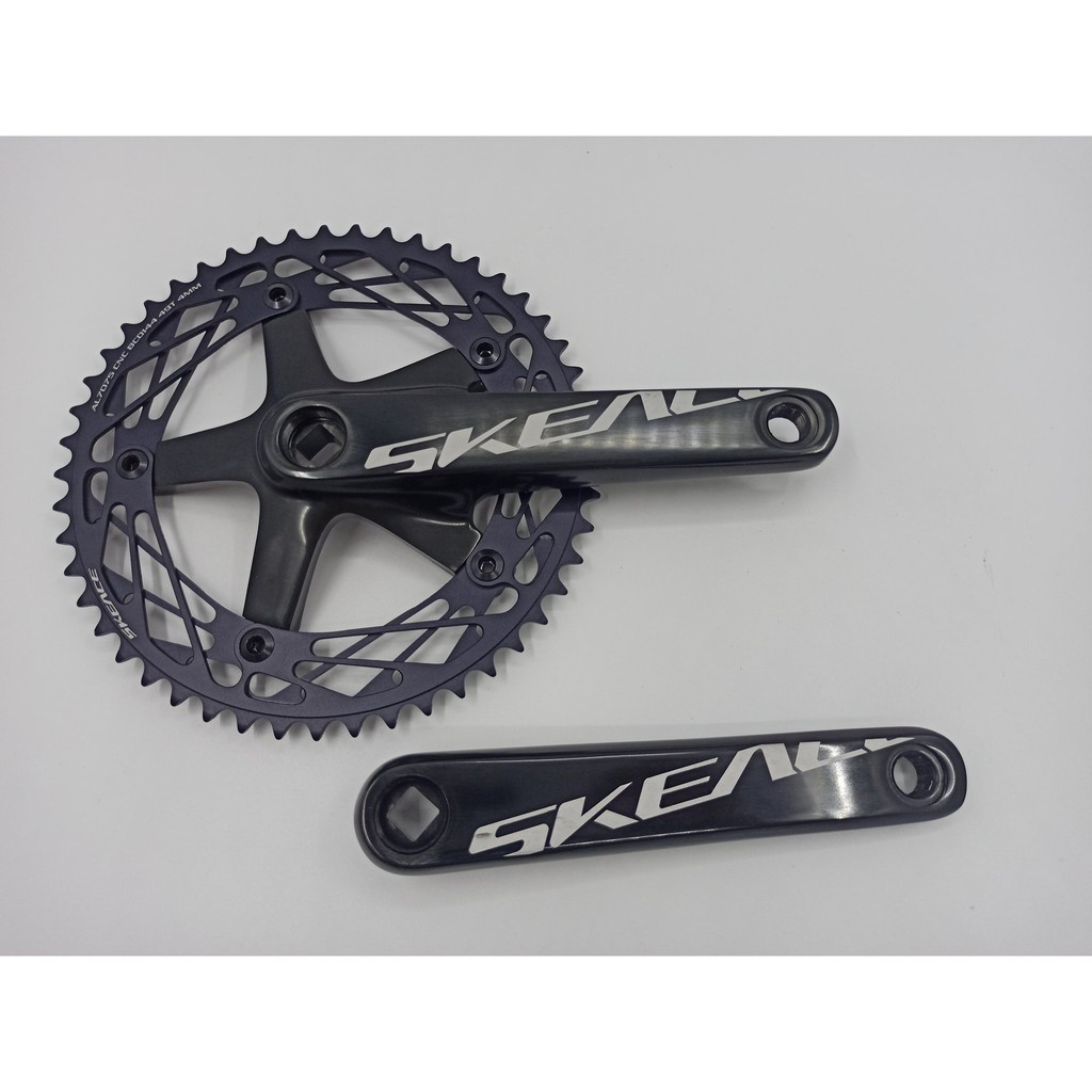 Skeace Square Tapered Crankset 48T & 49T Lattice Chainring for Fixie Bike Fixedgear Jrspeed ...
