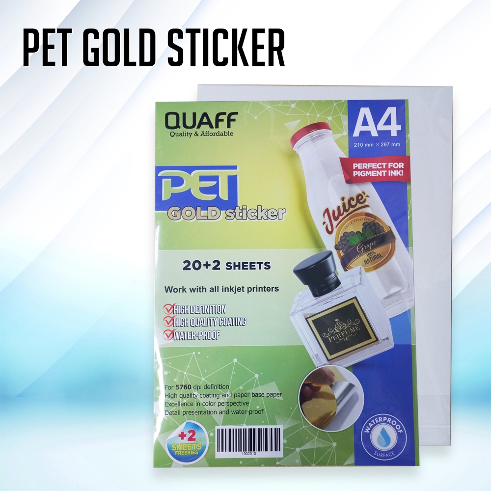 Quaff A4 Size PP Pearl Sticker PET Aluminum Label Stickers Inkjet 20 ...