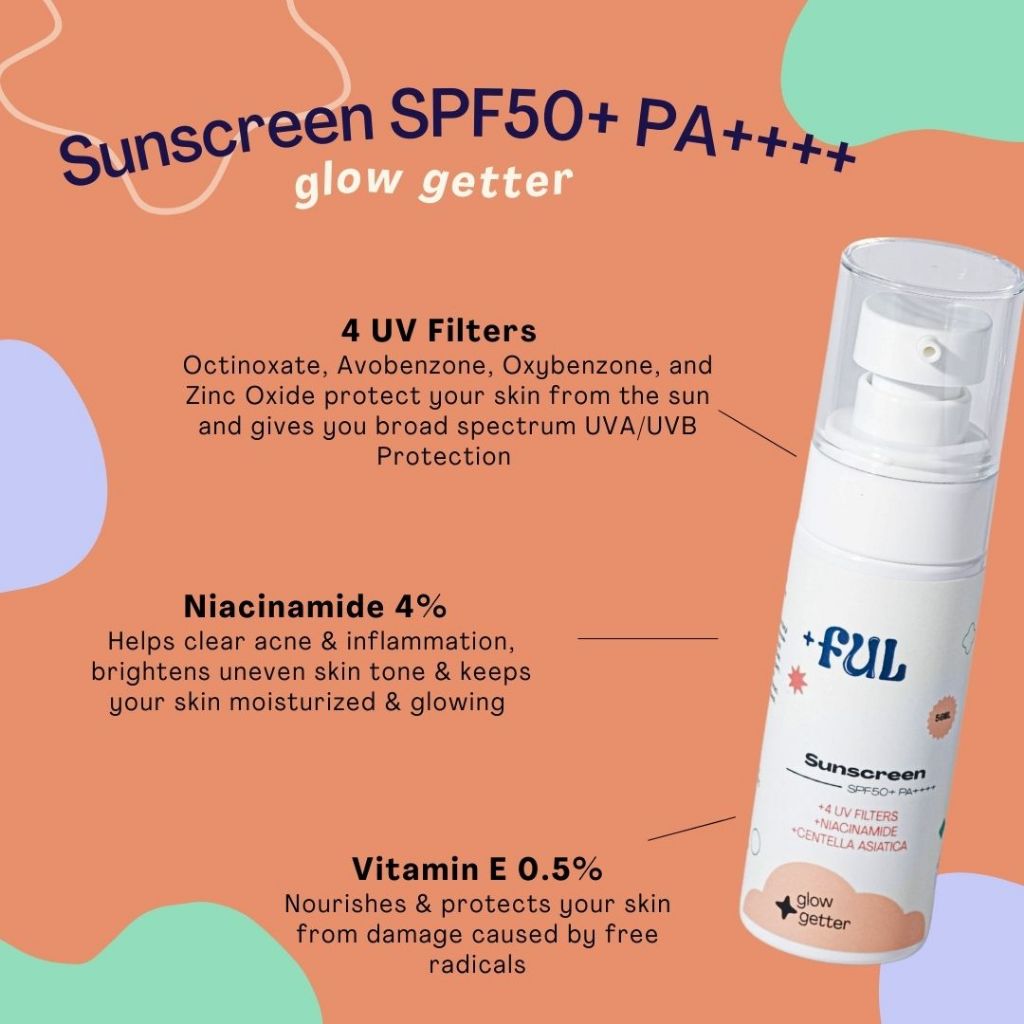 +ful Sunscreen SPF50+ PA++++ 50ml (Lightweight Cream, Anti Aging, Sun Protection) | Shopee ...